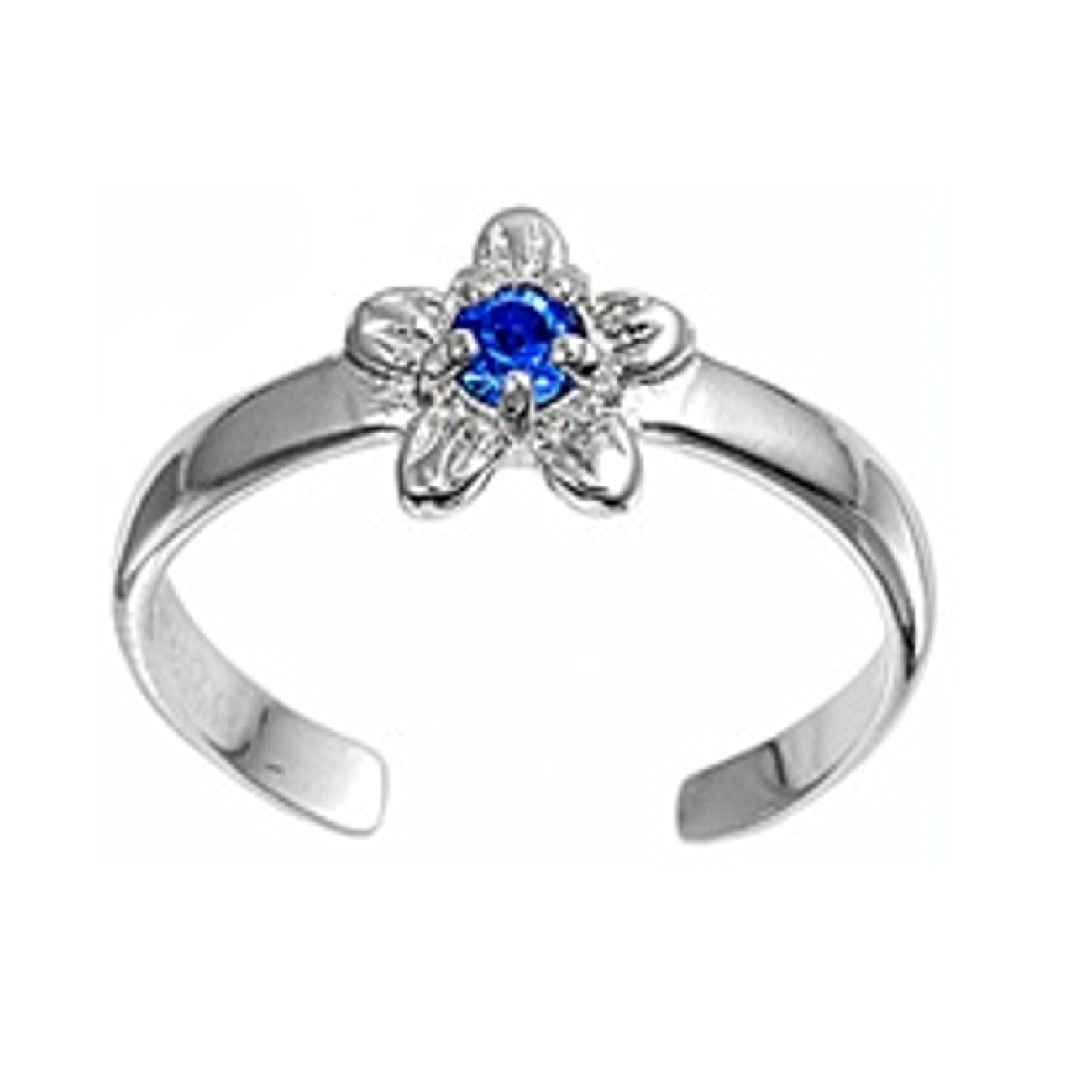 Sterling Silver Cubic Zirconia Toe Rings